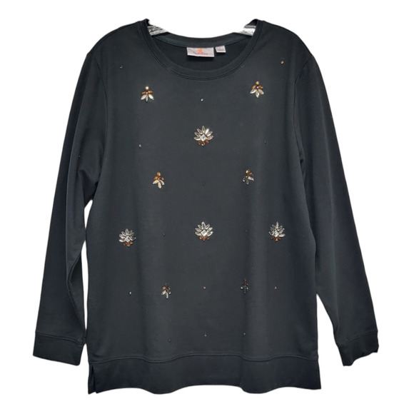 Quacker Factory | Tops | Quacker Factory Womens Crewneck Sweatshirt ...